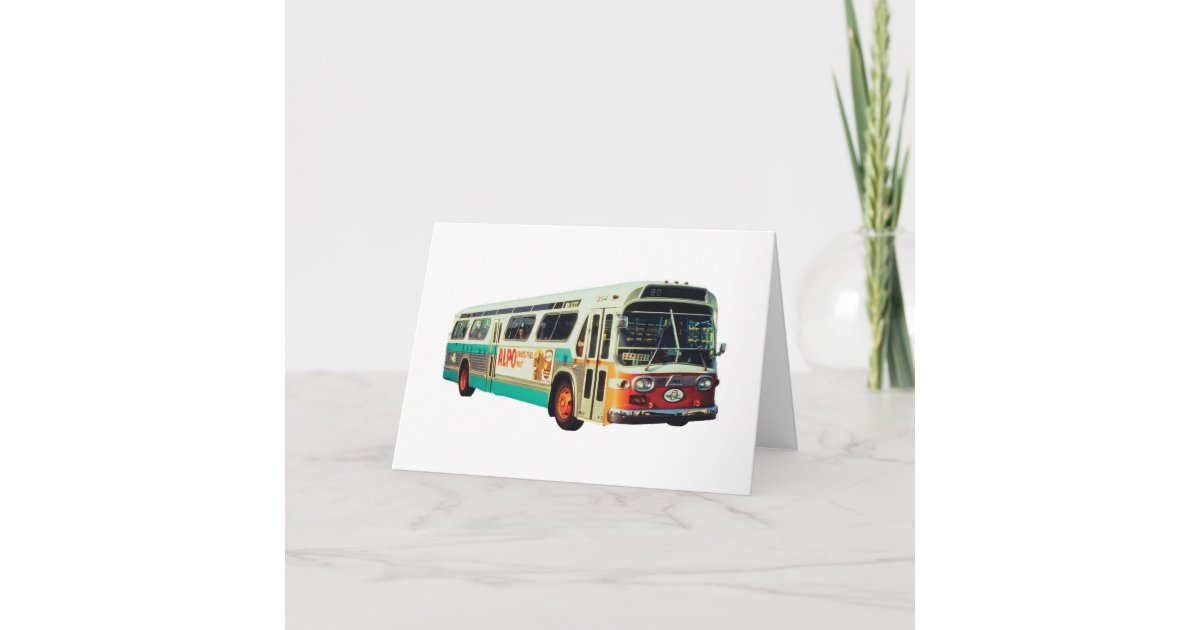 RETRO OLD SCHOOL AC TRANSIT BUS CARD | Zazzle
