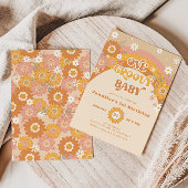 Retro One groovy baby birthday Invitation | Zazzle