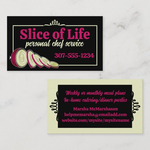 retro onion sketch cooking culinary business ca... business card | Zazzle