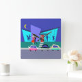 Retro Open House Party Wall Clock | Zazzle