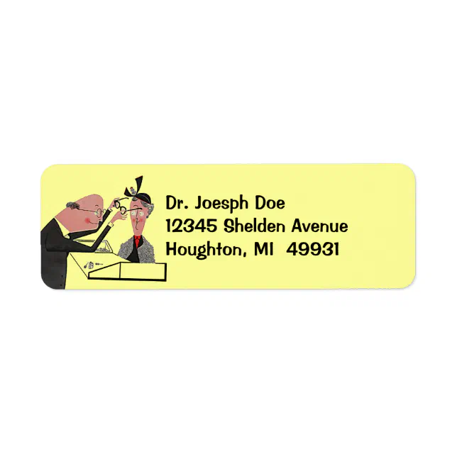 Retro Optometrists optical eye doc Labeling Labels | Zazzle