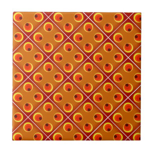 Burnt Orange Decorative Ceramic Tiles | Zazzle
