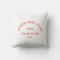 Retro Orange Après PKBL Club Crest Pickleball Outdoor Pillow | Zazzle