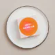 Retro Orange Gradient Unique Bat Mitzvah Custom Classic Round Sticker ...