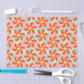 Retro Orange Wedge Pattern Tissue Paper | Zazzle
