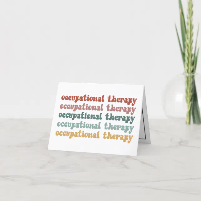 Retro OT Occupational Therapy Thank You Card | Zazzle