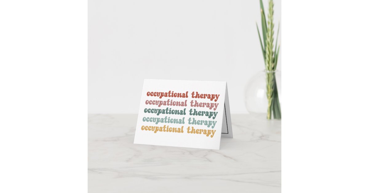 Retro OT Occupational Therapy Thank You Card | Zazzle