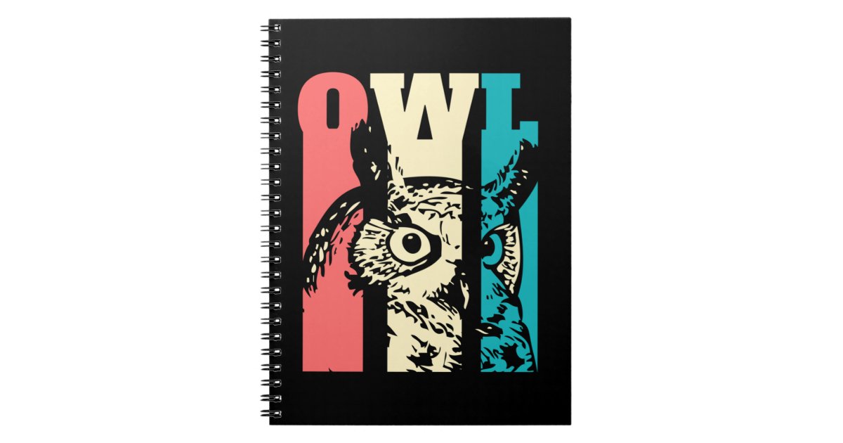 Retro Owl Notebook | Zazzle