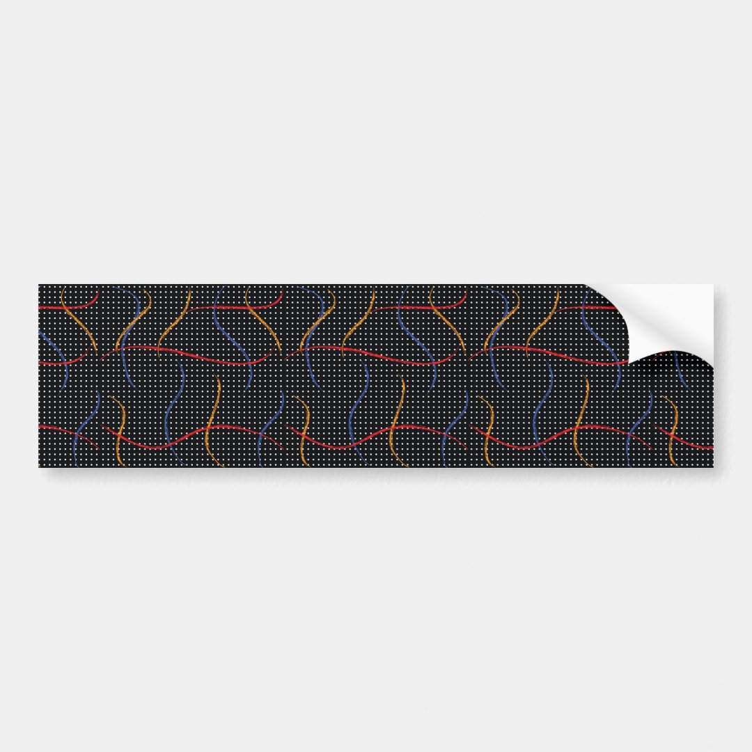 Retro Paint Splatter and Dots Bumper Sticker | Zazzle