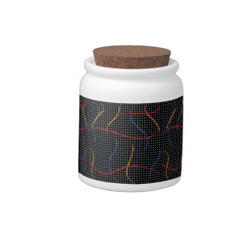 Retro Paint Splatter and Dots Candy Jar | Zazzle