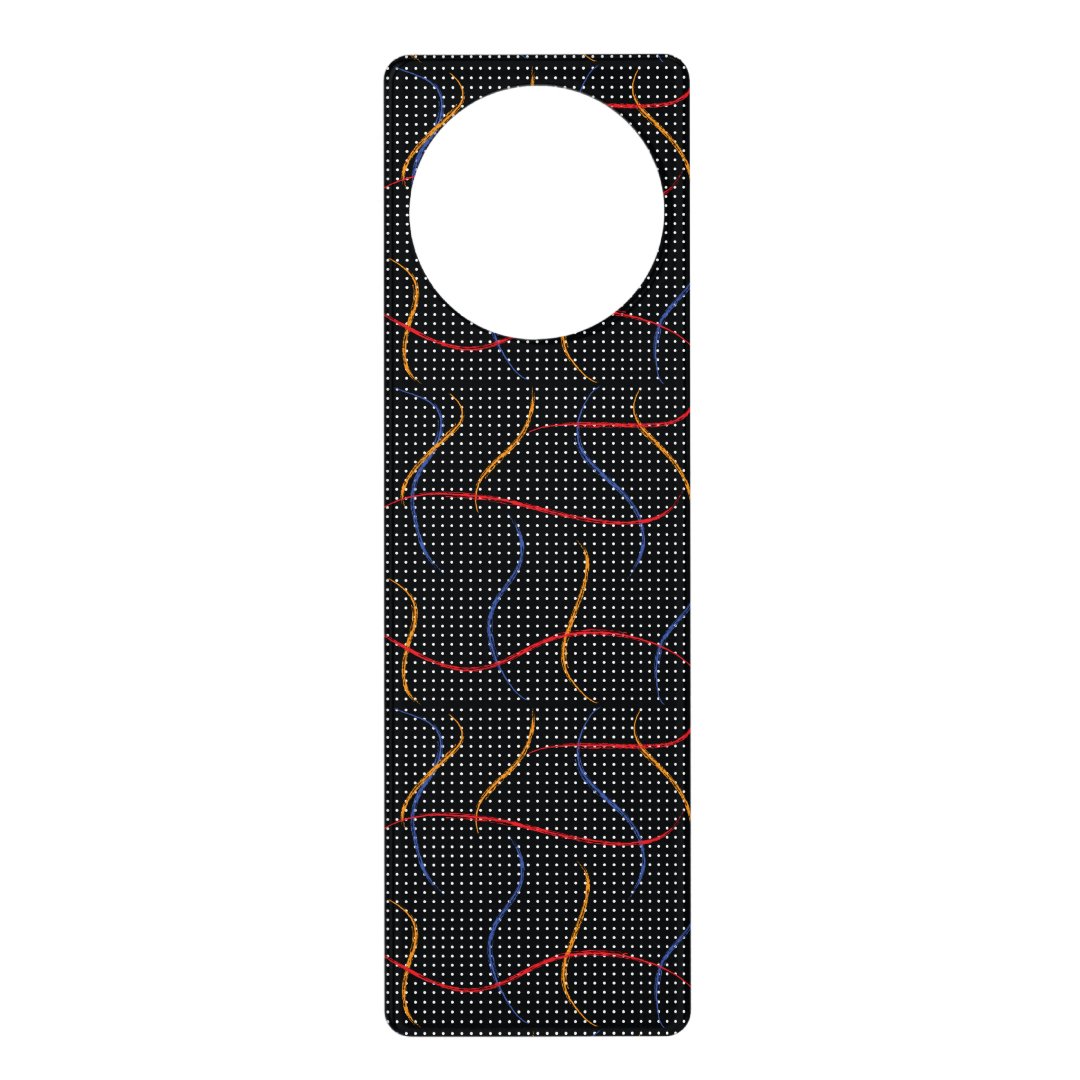 Retro Paint Splatter and Dots Door Hanger | Zazzle