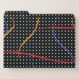 Retro Paint Splatter and Dots File Folder | Zazzle