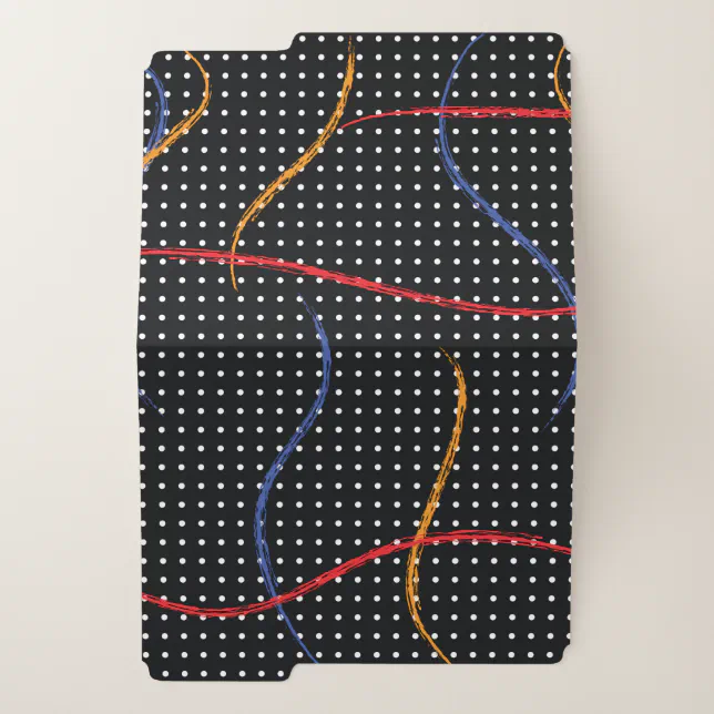Retro Paint Splatter and Dots File Folder | Zazzle