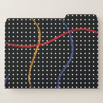 Retro Paint Splatter and Dots File Folder | Zazzle