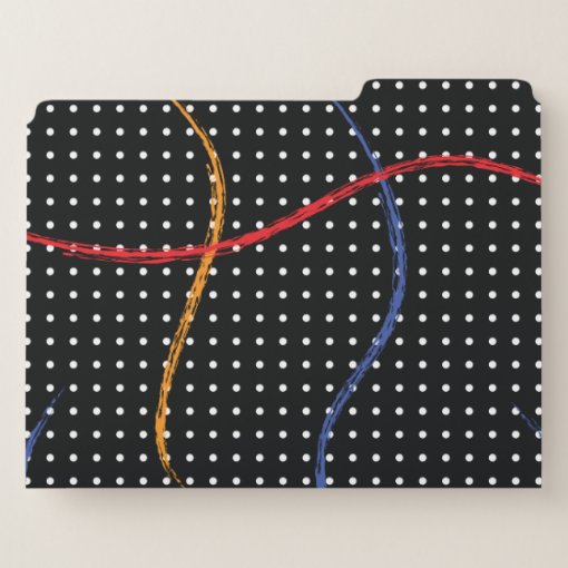 Retro Paint Splatter and Dots File Folder | Zazzle