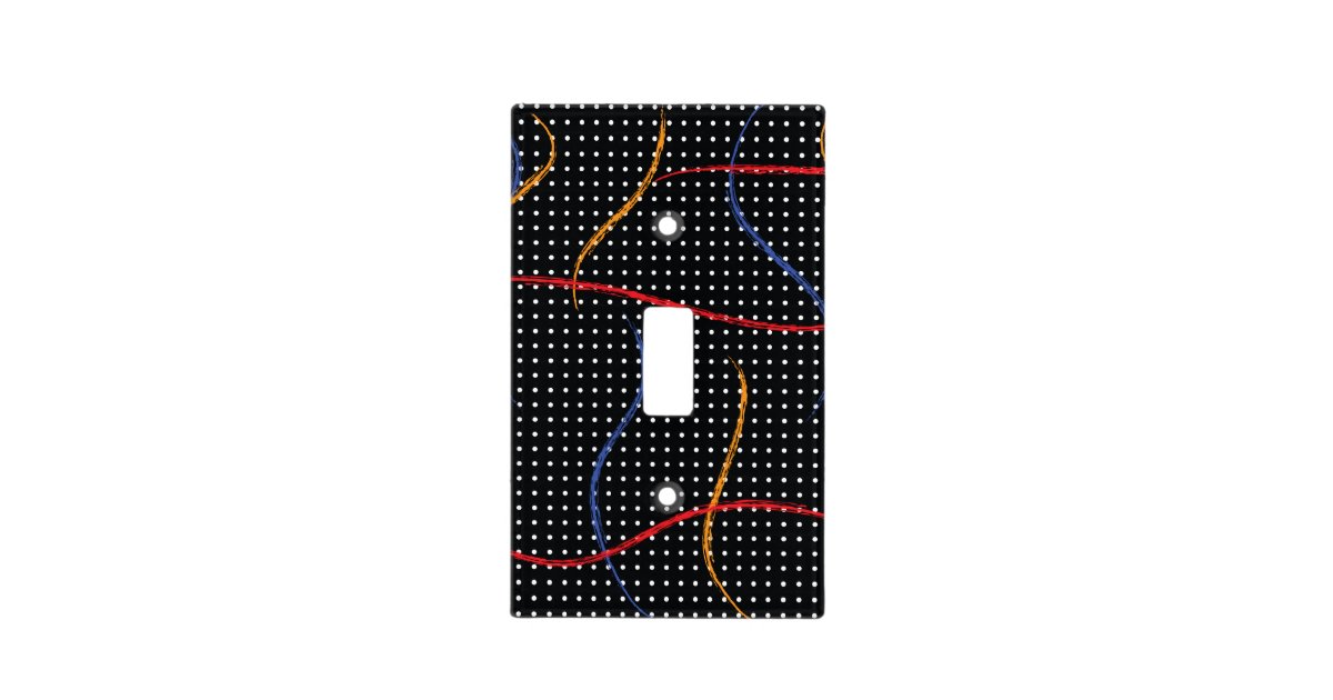Retro Paint Splatter and Dots Light Switch Cover | Zazzle