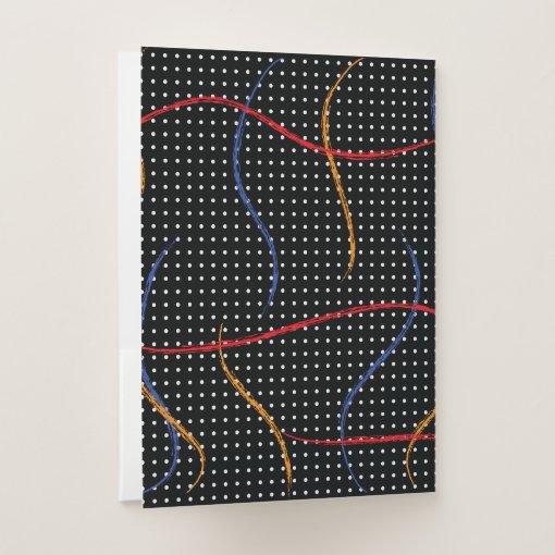 Retro Paint Splatter and Dots Pocket Folder | Zazzle