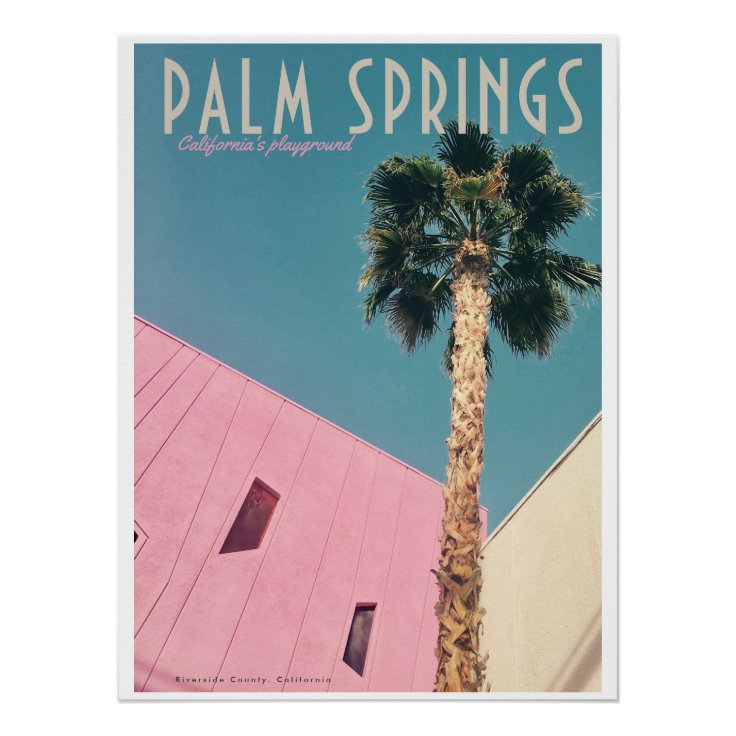 Retro Palm Springs Travel Poster | Zazzle