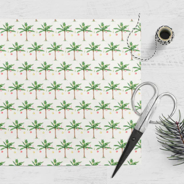 Retro Palm Tree Christmas in July Summer Party Tissue Paper | Zazzle