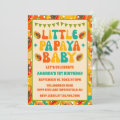 Retro Papaya 1st Birthday Party Invitation | Zazzle
