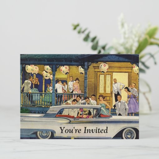 Retro Party Time Invitation | Zazzle