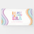 Retro pastel colourful modern birthday era banner | Zazzle