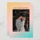 Retro Pastel Gradient Merry Married Wedding Photo Holiday Card | Zazzle