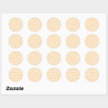 Retro Pastel Peach Warped Checks Checkered Classic Round Sticker | Zazzle