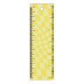 Retro Pastel Yellow Warped Check Checkered Ruler | Zazzle