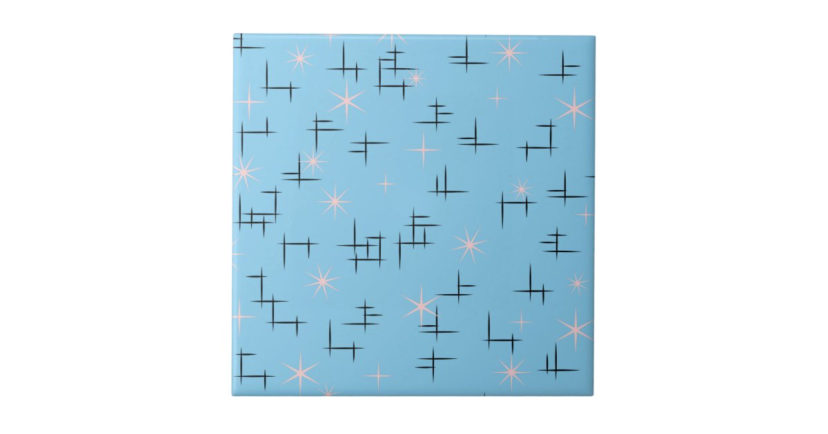 Retro Pattern Atomic Age Ceramic Tile | Zazzle