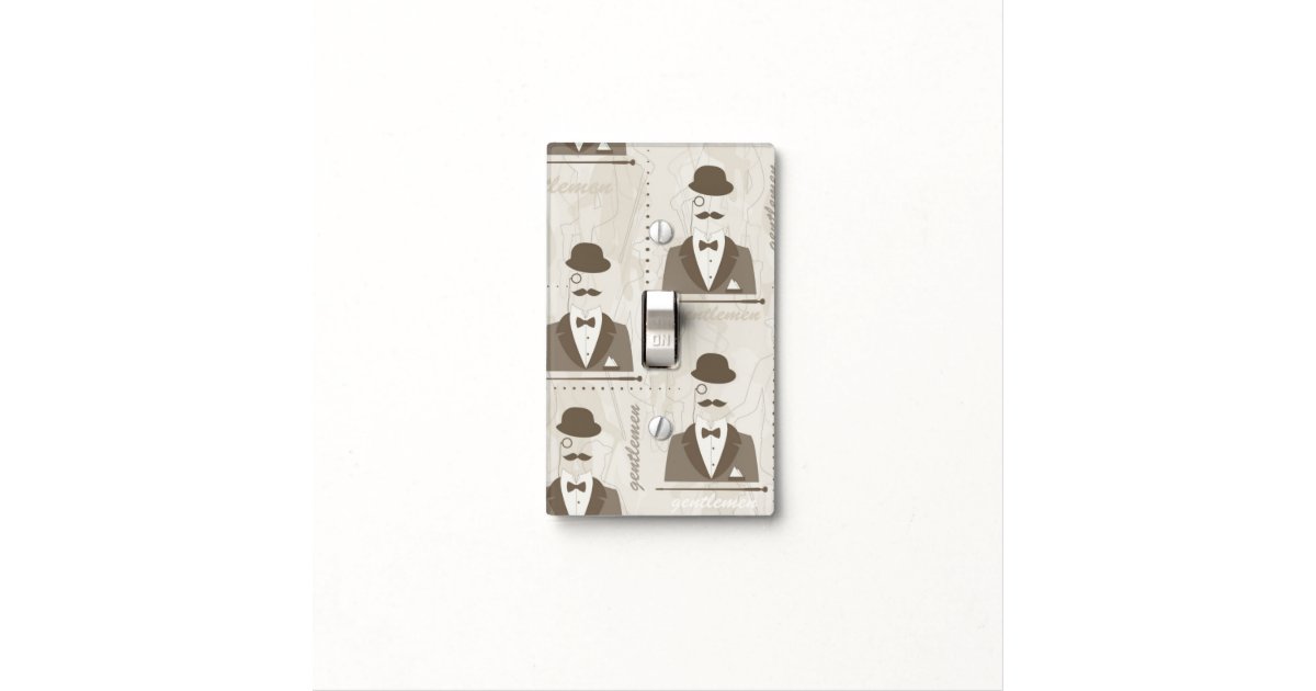 Retro pattern for man light switch cover | Zazzle