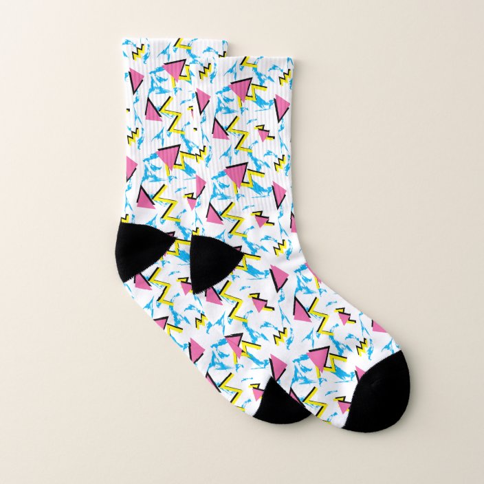 Retro Pattern Fun Abstract 80's Inspired Socks | Zazzle.com
