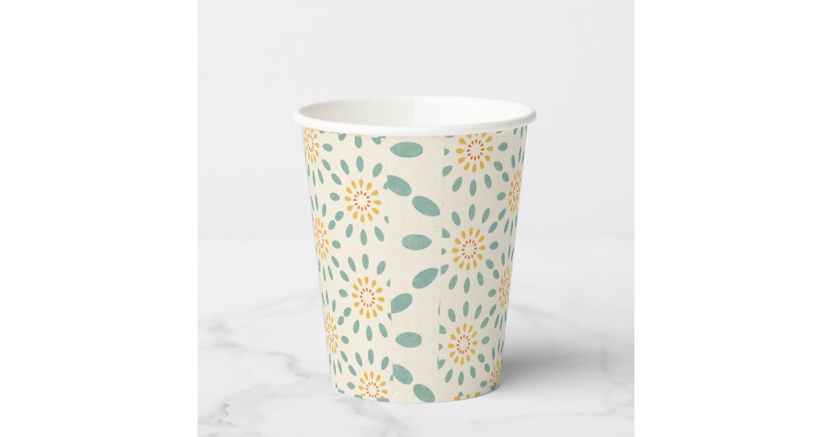 Retro Pattern Paper Cup | Zazzle