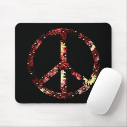 Retro Peace Sign Mouse Pad | Zazzle