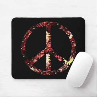 Retro Peace Sign Mouse Pad | Zazzle
