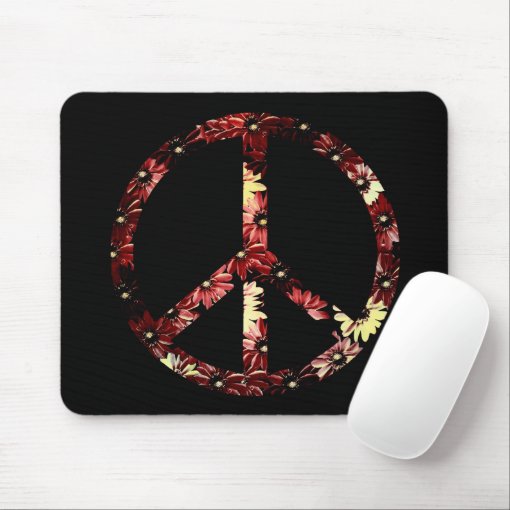 Retro Peace Sign Mouse Pad | Zazzle