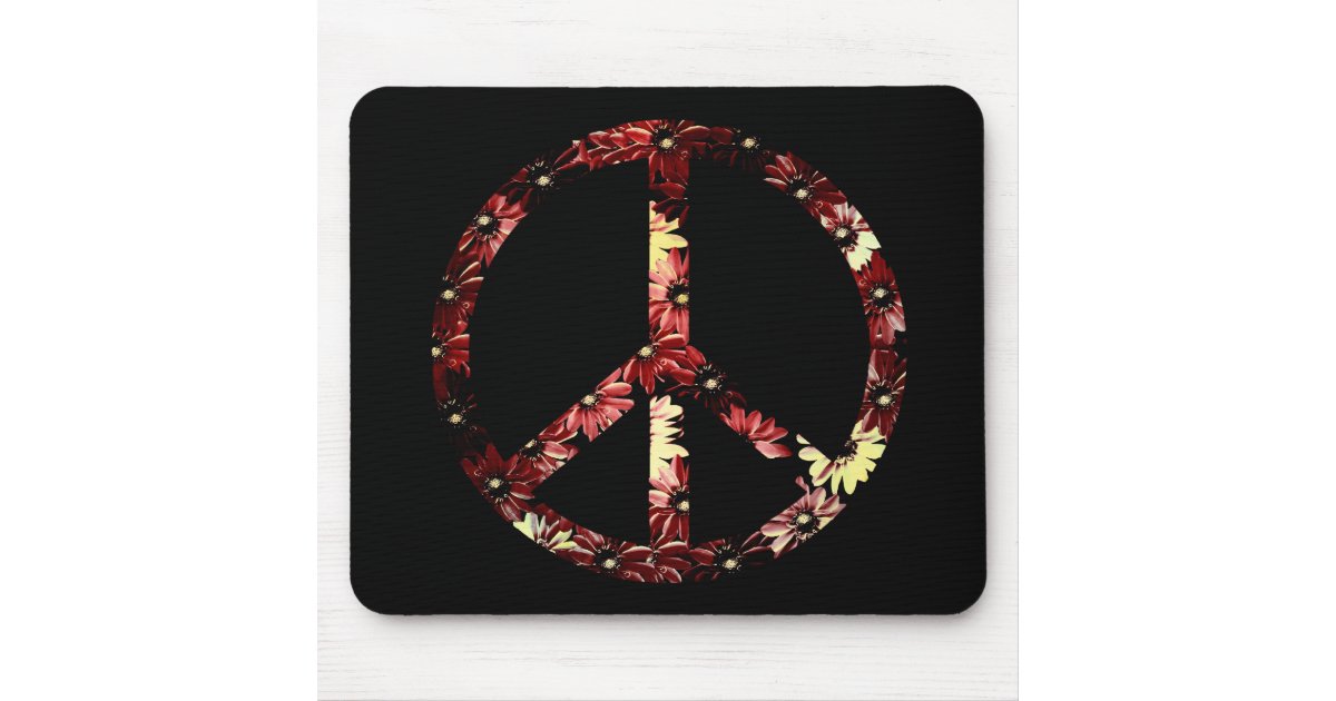 Retro Peace Sign Mouse Pad | Zazzle