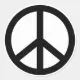 Retro Peace Sign Round Sticker | Zazzle