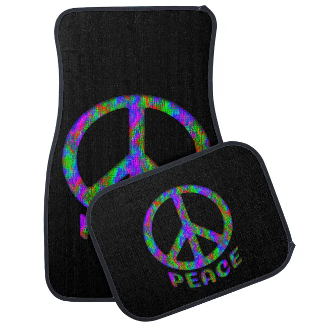 Retro Peace Sign Symbol Vehicle Floor Mats | Zazzle
