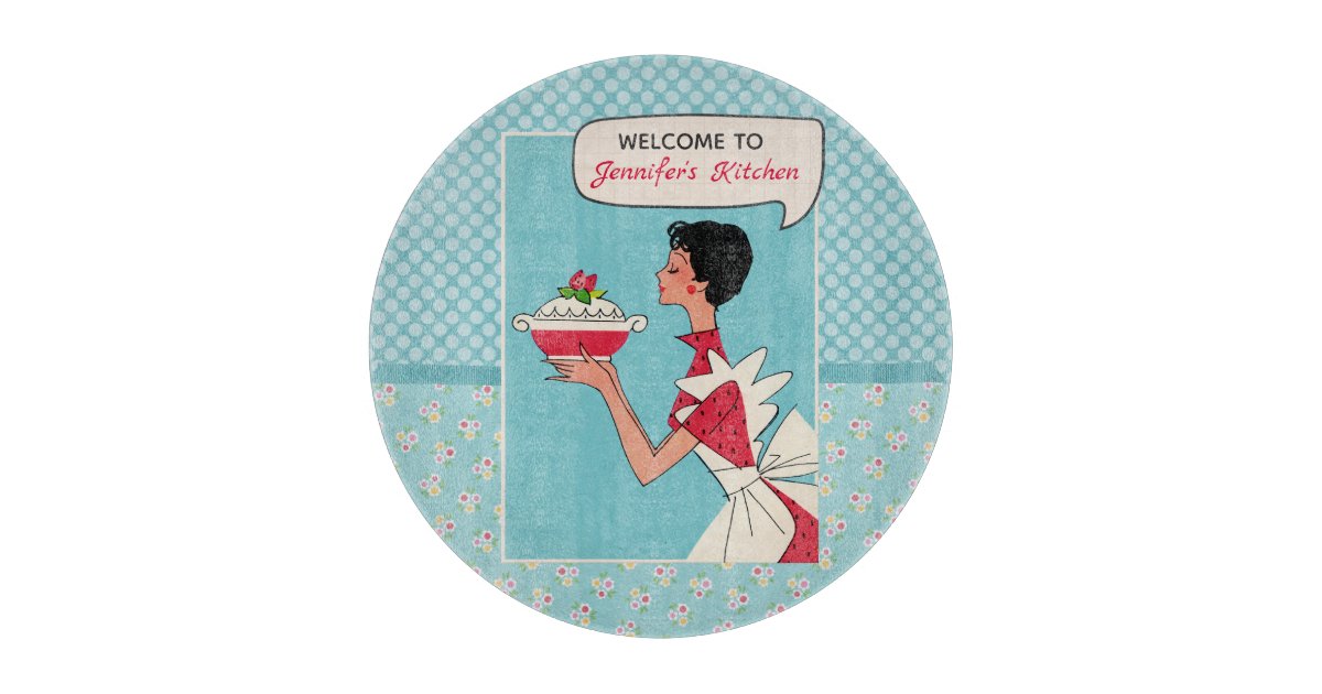 Retro Personalized Cutting Board-Round Cutting Board | Zazzle