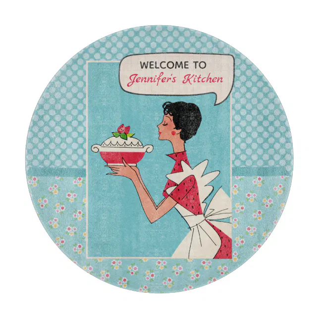 Retro Personalized Cutting Board-Round Cutting Board | Zazzle