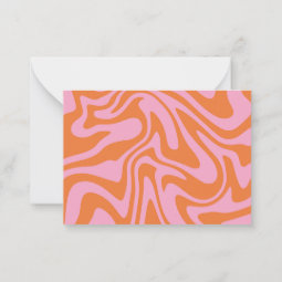 Retro Personalized Name Modern Note Card | Zazzle