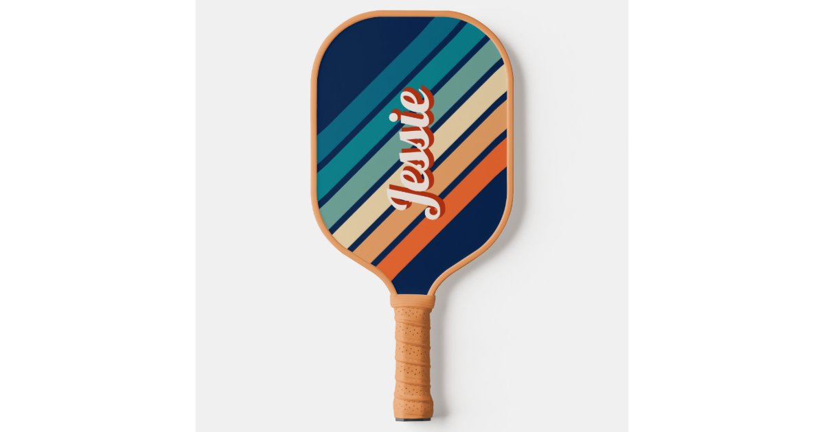 Retro Personalized Name Pickleball Paddle | Zazzle