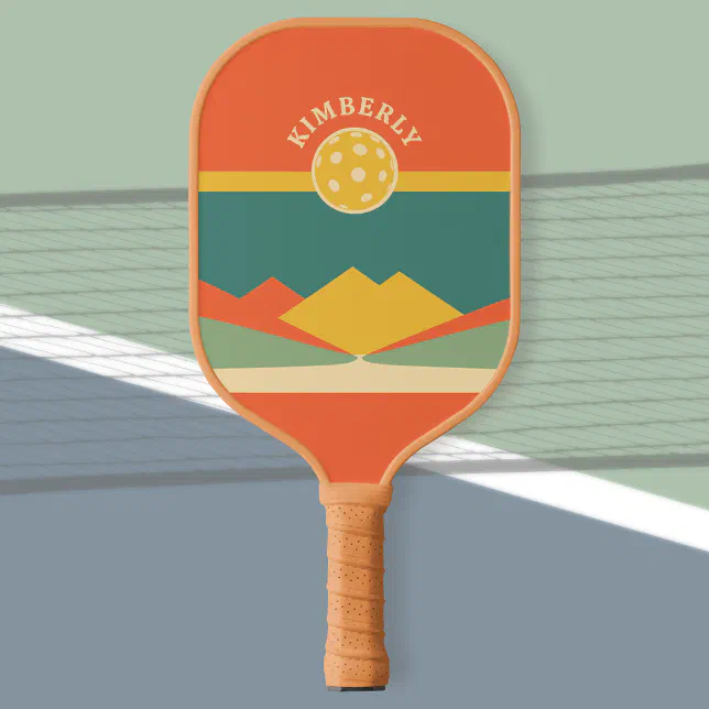Retro Personalized Pickleball Paddle - DIY Name | Zazzle