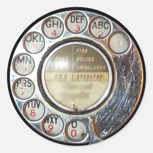 RETRO PHONE DIAL sticker | Zazzle.com