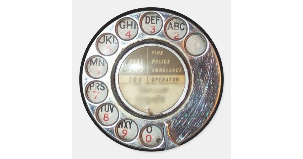 RETRO PHONE DIAL sticker | Zazzle