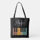 Retro Piano Monogram Name Personalized Tote Bag | Zazzle