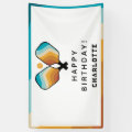 Retro Pickleball Paddles & Ball Birthday Party Banner | Zazzle
