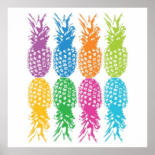 Retro Pineapple Print | Zazzle.com