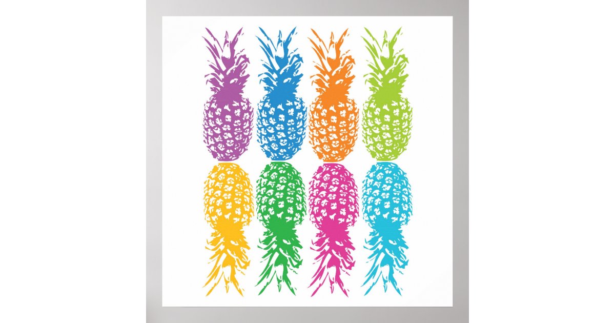 Retro Pineapple Print | Zazzle
